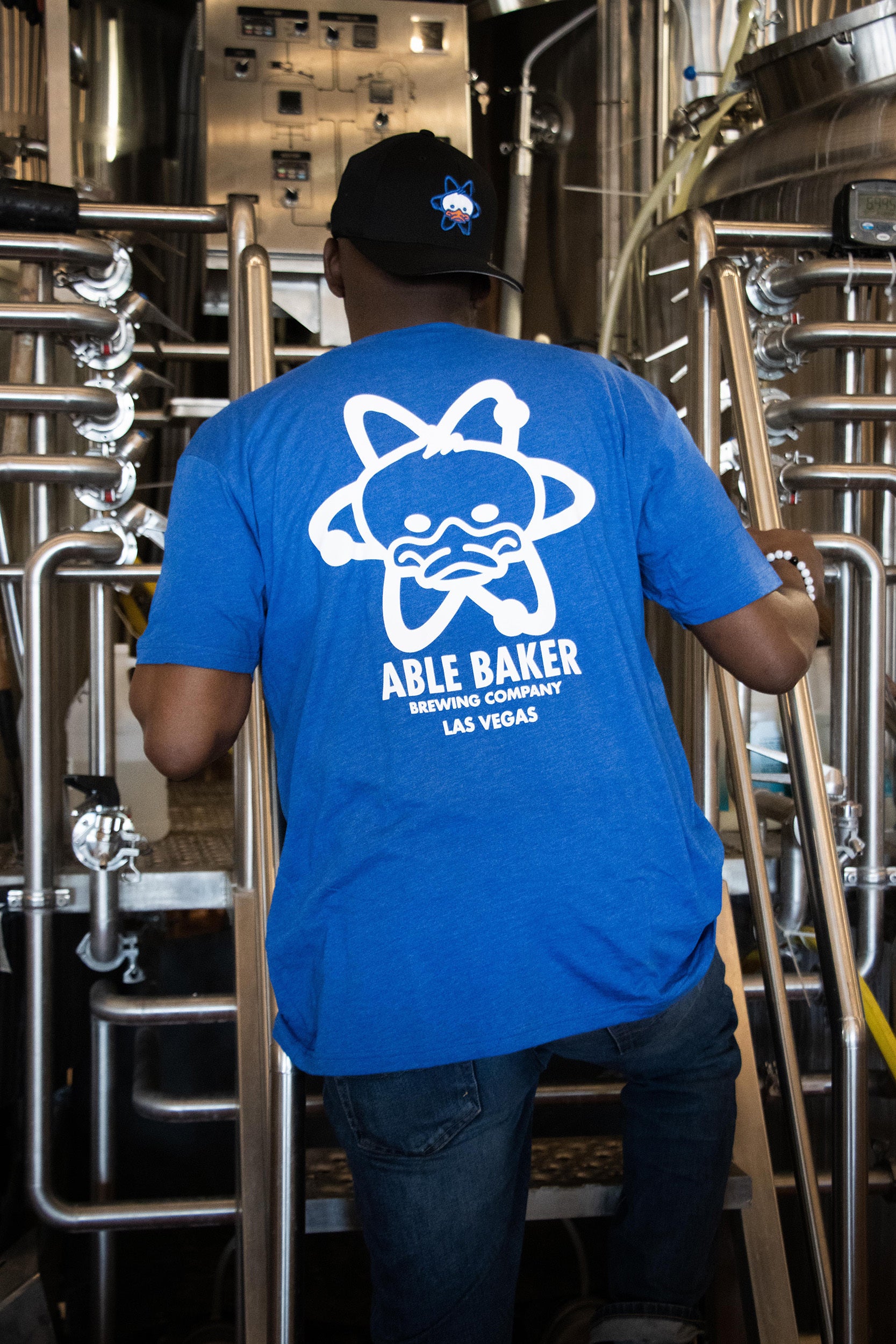 Shirt - Able Baker Duck - Blue & White | Able Baker Brewing