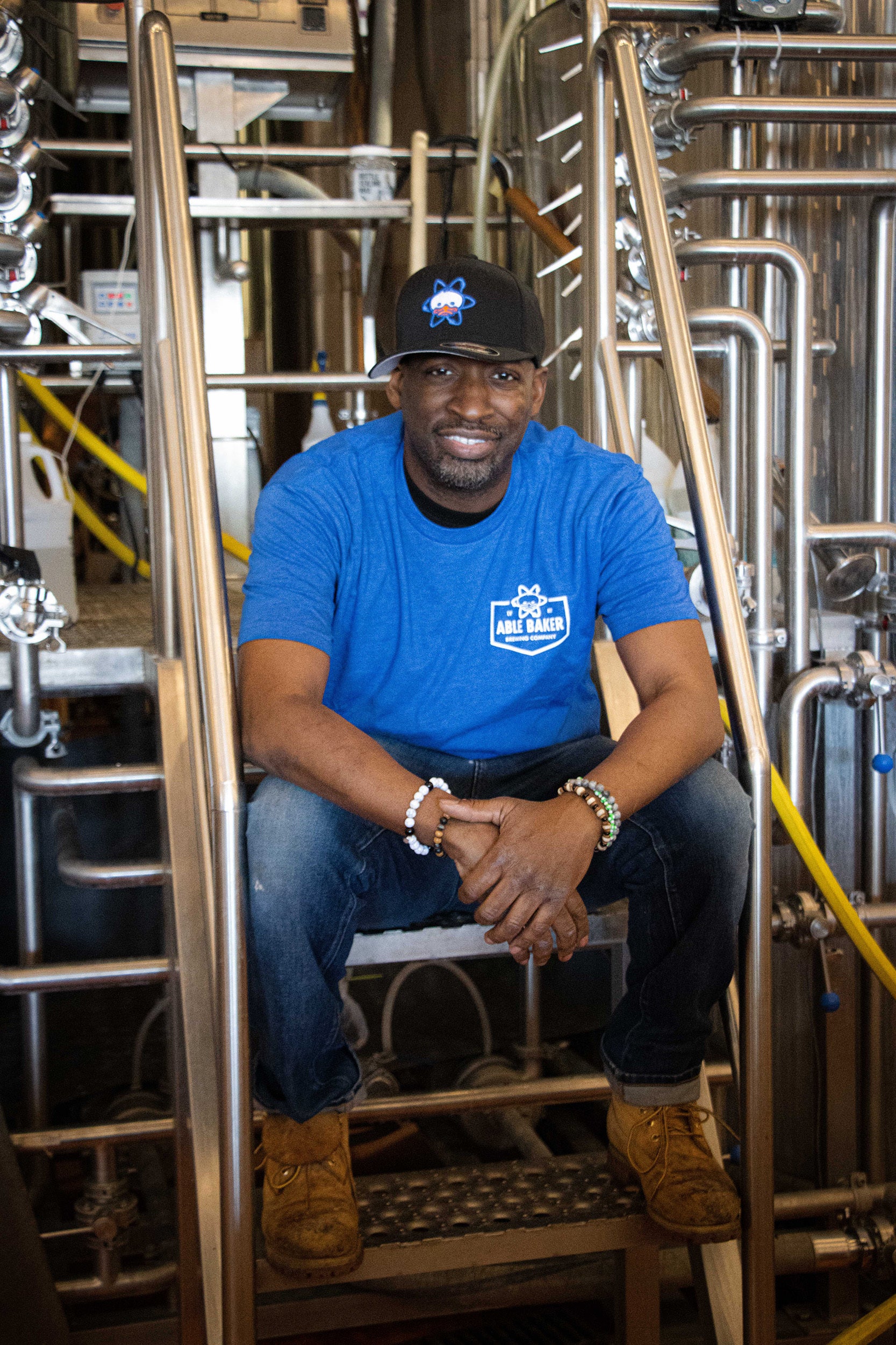 Shirt - Able Baker Duck - Blue & White | Able Baker Brewing